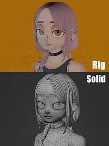 16K views · 268 reactions | 3D Animator Nashi offered a look at an expressive facial rig set up in Blender using Auto-Rig Pro. The character's eyelids are also rigged, no shape keys: https://80.lv/articles/stylized-3d-facial-rig-made-in-blender-with-auto-rig-pro/ | 80 Level | Facebook