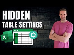 Only Excel PRO's know these table settings!