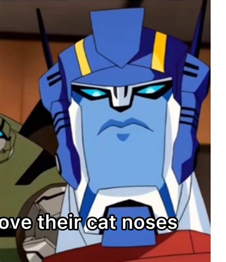 BRING BACK THE CAT NOSES PLEEEEEASE!!! #transformers #tfa #transformersanimated #optimusprime #megatron