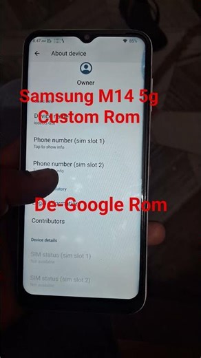 Samsung M14 5g Custom Rom || De-Google Rom For Samsung