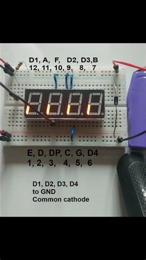 4 digit 7 segment displays 5461AS 1 how to poke th