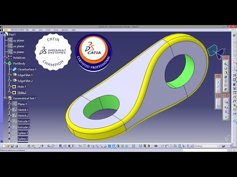 How to create a mechanical part using CATIA Part Design 122