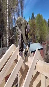 Great wooden roof rafter frame connection assembly works | Civil consultant tips