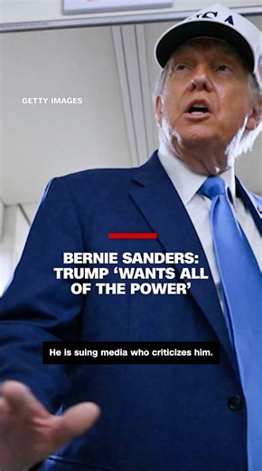 Sen. Bernie Sanders of Vermont criticized President Donald Trump's decision to deploy National Guard troops in Los Angeles, arguing that Trump "wants all of the power" and is rapidly moving the US "into authoritarianism." Read more: https://cnn.it/446HgWM | CNN Politics