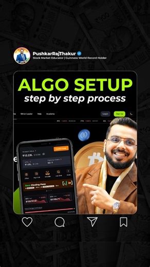 Pushkar Raj Thakur on Instagram: "Algo Setup Step by Step Process Follow Us: @pushkarrajthakur Master the art of automated trading with this step-by-step guide on how to set up free algo trading using Delta Exchange and Mirror Pip. This Reel breaks down the technical process into simple, easy-to-follow steps for any trader looking to automate their strategies. Key Steps Covered in this Reel: Security First: Learn how to set up Two-Factor Authentication (2FA) using the Google Authenticator app an
