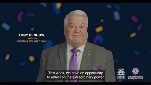 Your gifts to LCIF empower Lions and Leos to serve their communities and make a difference for people in need. Join 3rd Vice President Tony Benbow in celebrating Melvin Jones and donate to LCIF today. #MelvinJonesBirthday | Lions Clubs International Foundation