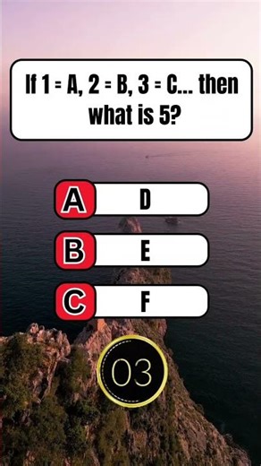 "Alphabet Code Challenge: What Letter is 5? | Brain Quiz#shorts #quiz #maths