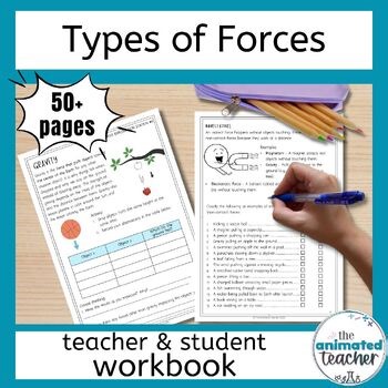 Types of forces and simple machines workbook and activities