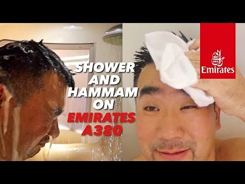 Emirates A380 First Class Shower and Spa at 39,000ft