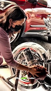 Duke 390 cleaning by a girl 💖💥 Duke 390 modified 🥵⚡ #duke390 #ytshorts #shorts #viralshorts