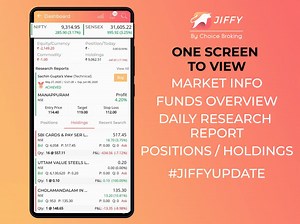 One Screen Is All You Need To View #JiffyUpdates Click Here To SignUp: https://choicebroking.in/open-demat-trading-account #stockmarket #Choice #JiffyKiyaKya #TradingApplication #OnlineTrading #tradingplatform #StockMarketIndia #JiffyApp | Choice | Facebook