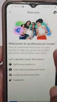 how to on professional mode on Facebook