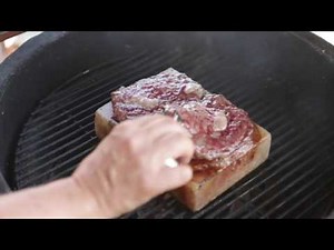 Cooking on a Himalayan salt block