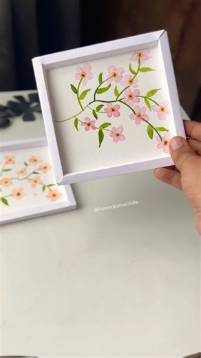 AESTHETIC PAINTING !😍 Paper frame #shorts #youtubeshorts #trending #craft #art