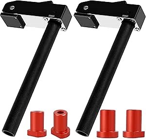 2 Pcs Aluminum Alloy Bench Clamp 20mm Workbench Hole Clamp Set Adjustable Quick Clamp Woodworking Benchtop Hold Down with 4 Aluminium Alloy Place Cards for Woodworking