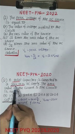 NEET PYQ 2022&2020