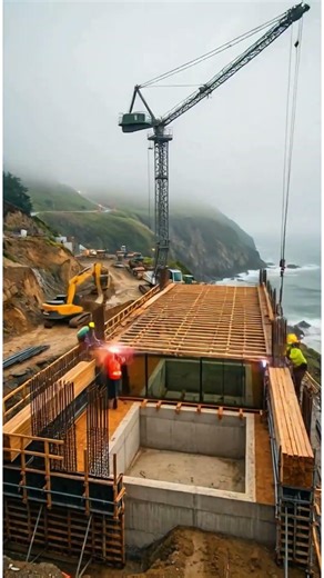 Building a $50,000,000 Cliffside Mega mansion 🤯🏗️