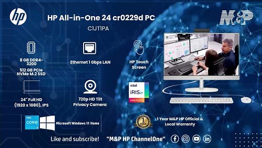 HP PCs are built with dependable technology, next-level power, and rock-solid performance that turn your to-do lists into to-done lists. #HP #mnp #Intel #AllinOne #mnphp #hppakistan #i5 C1JT1PA | M&P HP ChannelOne