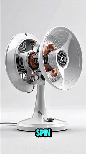How an Electric Fan Motor Works | 3D Animation Inside Mechanism Explained | #shorts