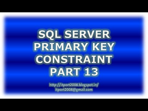 Create, Alter, Drop Primary key constraint in SQL Server - Part 13