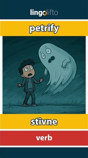 🇬🇧🇩🇰 petrify - stivne : learn English : Lad os lære engelsk : vocabulary builder