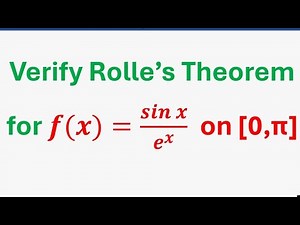 Verify Rolle's theorem for f(x)=sin x/ e^x