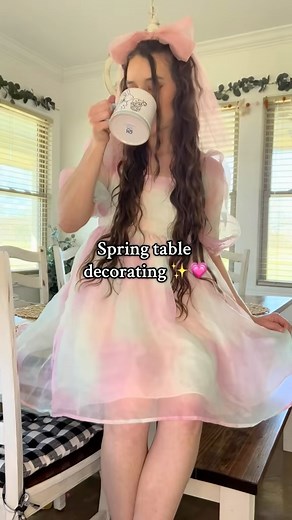 Calm, spring vibes 💗✨ I love layering my plates, adding napkins and glasses, and of course — completing the look with a beautiful centerpiece! 🐰🐇💗🌸🌼 I linked the table decor in my LTK! #spring #table #springdecor #springtime #home #homeinspo #homedecorating #springtime #reels | Laura and Adam