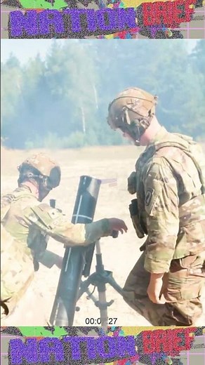 U.S. Airborne Brigade fire 120mm mortars