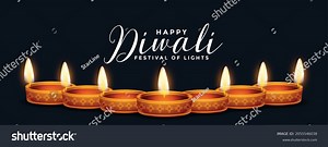 Traditional Happy Diwali Decorative Diya Banner Stock Vector (Royalty Free) 2055546038 | Shutterstock