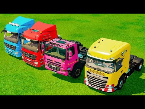 TRANSPORTING DUMP TRUCKS, TANKER TRUCKS & FIRE ENGINE WITH BIG TOW TRUCKS! Farming Simulator 22