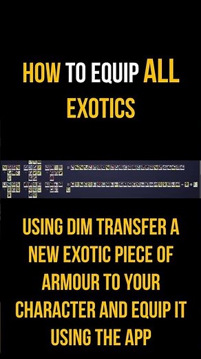 How To Equip ALL EXOTICS