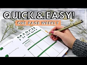 HOW TO CREATE A ONE PAGE WEEKLY: Plan With Me Minimalistic One Page Weekly Spreads | CREATEWITHCAIT