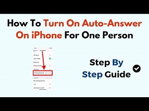 How to Turn On Auto-Answer on iPhone for One Contact (iOS Call Settings Guide)