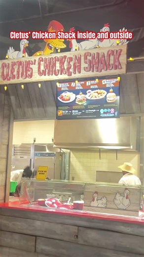 Universal Studios - Simpsons Land - Cletus’ Chicken Shack, Inside and Outside! #thesimpsons #cletus