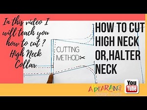 High Neck Collar (halter Neck) How To Cut High Neck Or,halter Neck Cutting Method✂ Sewing Tutorial