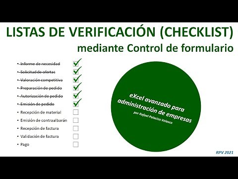 Como hacer una lista de verificación (checklist) en Excel