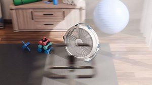 Lasko Wind Machine Fan, Air Circulator Fan with 3 Speeds, 20" Model 3300, Gray