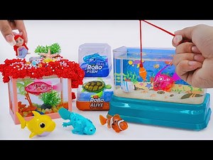 [Toy asmr] Fish Tank & Zuru Robo Fish & Fun Aquarium Playset ASMR Satisfying with Unboxing