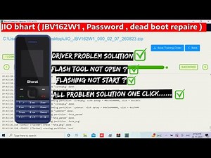 Jio Bhart Flash JBV162W1 One Click Flashing Done | All Problem Solution