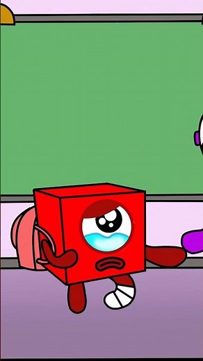 Numberblocks 1 Feeling Loved at School by NB 2 and NB 3 - Numberblocks Coloring Story #short