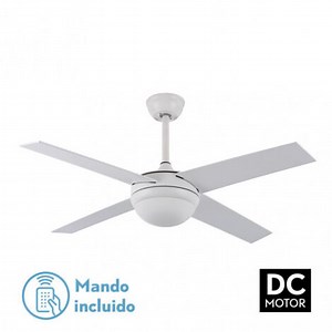 Ventilatore dc ciro 2xe27 white 4 pale bianco/faggio 35/45x116,8d remoto e timer