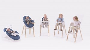 Stokke Steps Baby Seat with Harness for High Chair (2019, White)