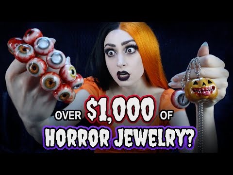 TRYING OVER $1,000 OF HORROR JEWELRY 😳 | LK BIRD REVIEW