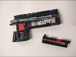 working 3 wide semi-auto brickshooter lego pistol tutorial