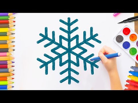 How to draw a snowflake step by step easy