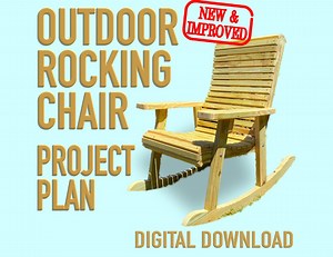 Outdoor Rocking Chair Project Plan | New & Improved! - Etsy Canada