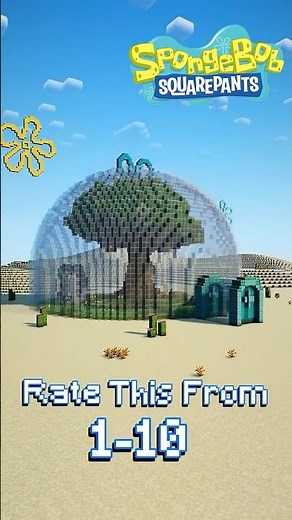 Build Sandy Cheeks House 🐿️ #minecraft #spongebob #minecraftbuilding