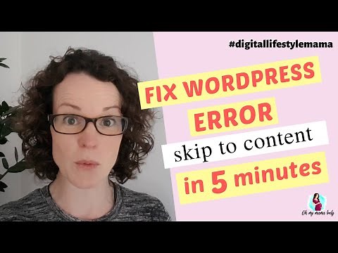 Wordpress error Skip to content 5 minute FIX