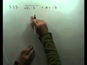 Advanced Higher : finding the square root of a complex number using quadratics