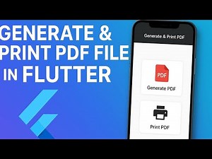 How to generate PDF and print PDF file in Flutter App? Create PDF in Flutter step by step tutorial